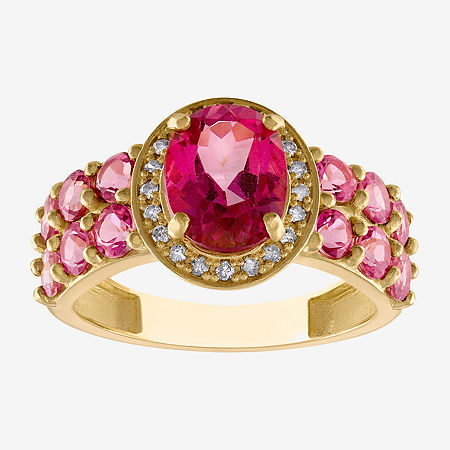 Click here for Womens 1/10 CT. T.W. Genuine Pink Topaz 10K Gold R... prices