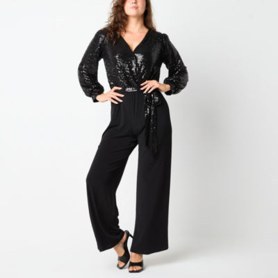 Bold Elements Womens Long Sleeve Jumpsuit, Color: Black - JCPenney