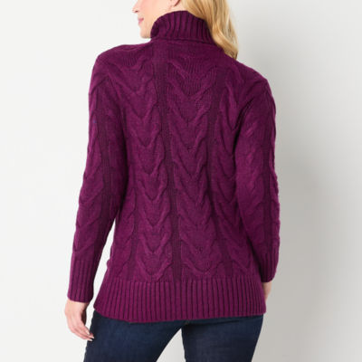 St. John's Bay Womens Turtleneck Long Sleeve Pullover Sweater - JCPenney