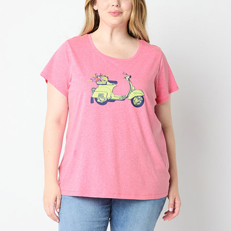 Click here for St. Johns Bay Womens Crew Neck Short Sleeve Plus T... prices