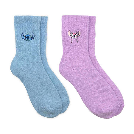 Click here for Supersoft Womens 2 Pair Lilo & Stitch Crew Socks... prices