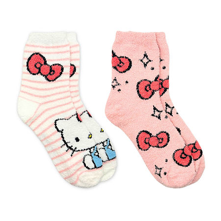Click here for Cozy Womens 2 Pair Hello Kitty Crew Socks  9-11  P... prices