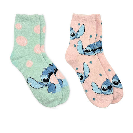 Click here for Cozy Womens 2 Pair Lilo & Stitch Crew Socks  9-11... prices
