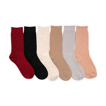 Click here for Muk Luks Womens Microfiber Boot Socks (6 Pack) - L... prices