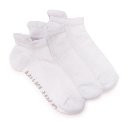 Muk Luks Womens 3 Pack Nylon Compression Ankle Socks - White