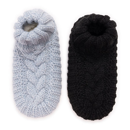 Click here for Muk Luks Womens Multi-Pack 2 Pair Slipper Socks  S... prices