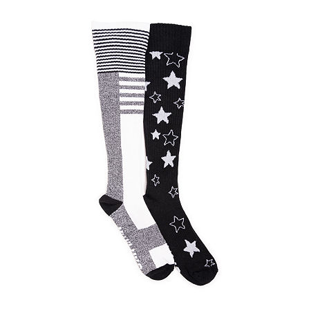 Muk Luks Compression Socks - Womens  One Size Fits Most  Black