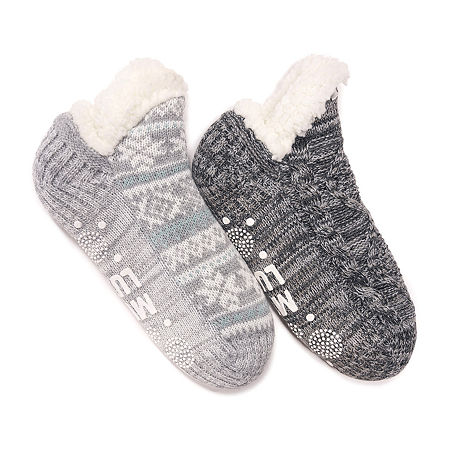 Click here for Muk Luks Womens 2 Pair Slipper Socks  Large-x-larg... prices
