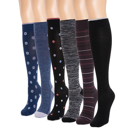 Click here for Muk Luks Womens 6 Pack Nylon Compression Knee-High... prices
