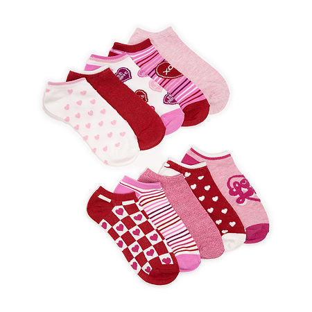 Muk Luks Womens Set of 10 Valentines Day Socks - Valentine assorted