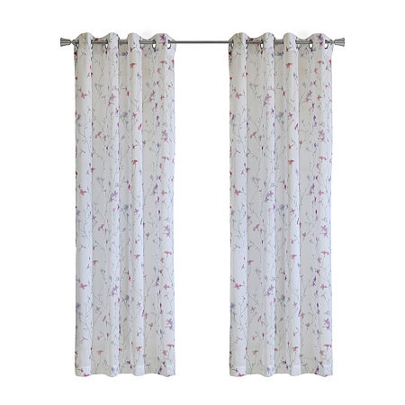 Click here for Hazel Grommet Top Sheer Single Curtain Panel  One... prices