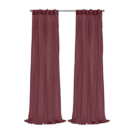 Click here for Paloma Back Tab Sheer Single Curtain Panel  One Si... prices