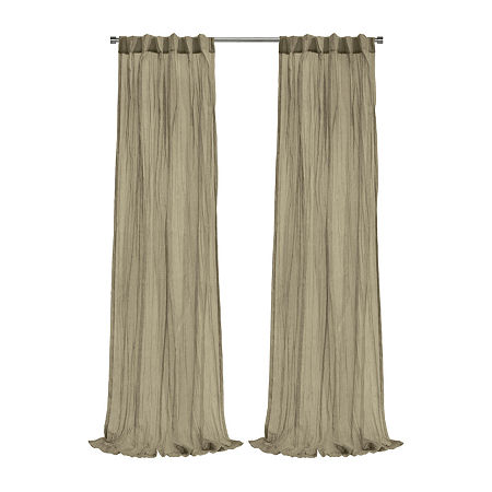 Click here for Paloma Back Tab Sheer Single Curtain Panel  One Si... prices