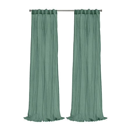 Click here for Paloma Back Tab Sheer Single Curtain Panel  One Si... prices