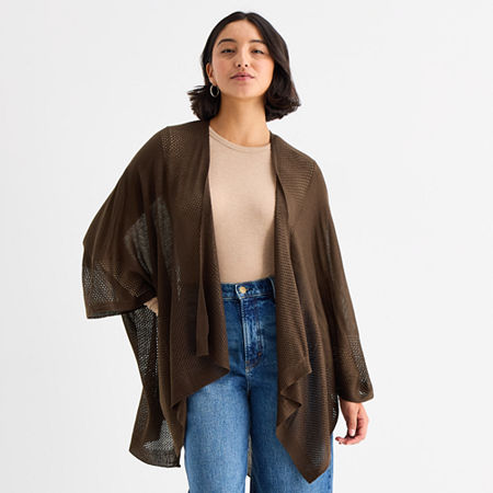 Click here for a.n.a Open Knit Wrap  One Size  Brown prices