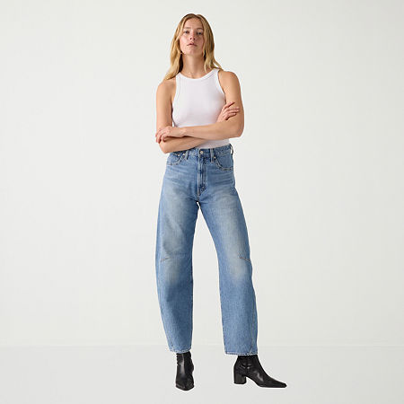 Levis Womens Cinch High-Rise Barrel-Leg Jeans - Let Love In