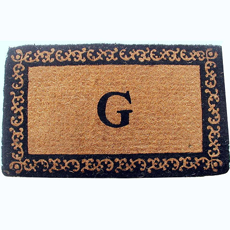Click here for Imperial Border Monogram Doormat  One Size  Beige prices
