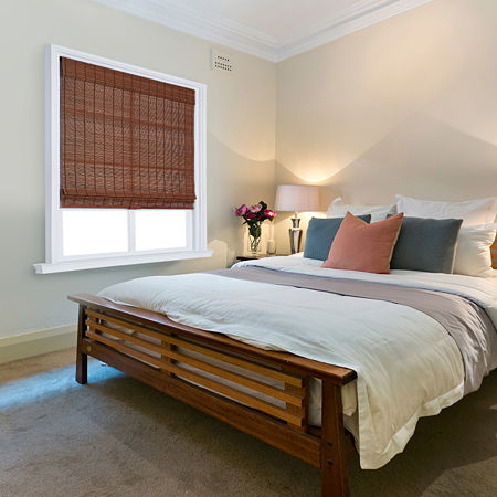 Click here for Bria Bamboo Cordless Light-Filtering Roman Shade... prices