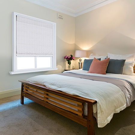 Click here for Bria Bamboo Cordless Light-Filtering Roman Shade... prices