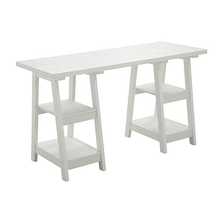Click here for Designs 2 Go Double Trestle Desk  One Size  White prices