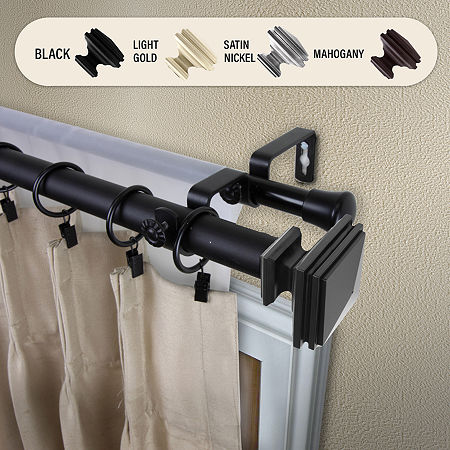 Click here for Rod Desyne Bedpost Double Curtain Rod  One Size  B... prices