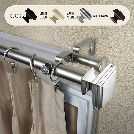 Click here for Rod Desyne Bedpost Double Curtain Rod  One Size  S... prices