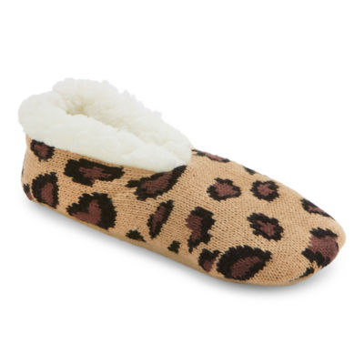 Mixit Cozy Soft Womens 1 Pair Slipper Socks, Color: Leopard - JCPenney