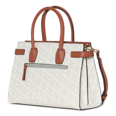 Liz Claiborne Carey Satchel, Color: Gray Monogram - JCPenney