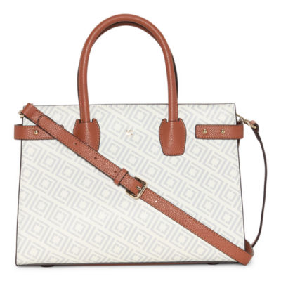 Liz Claiborne Carey Satchel, Color: Gray Monogram - JCPenney