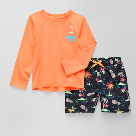 Click here for Okie Dokie Toddler & Little Boys 2-pc. Rash Guard... prices