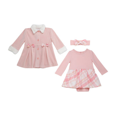 Baby Starters Baby Girls 3-pc. Jacket Dress, Color: English Rose - JCPenney