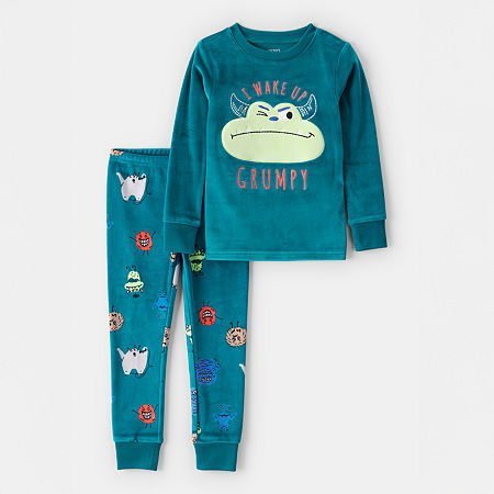 Click here for Carters Toddler Boys Velour Round Neck Long Sleeve... prices