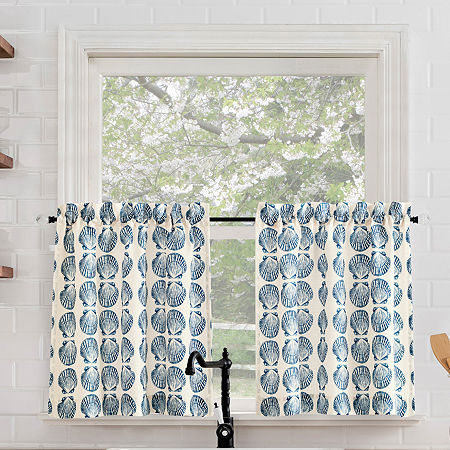Click here for No. 918 Seaside Tonal Seashell Print Semi-Sheer Ro... prices