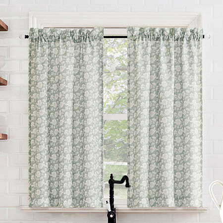 Click here for No. 918 Marist Floral Semi-Sheer Rod Pocket Kitche... prices