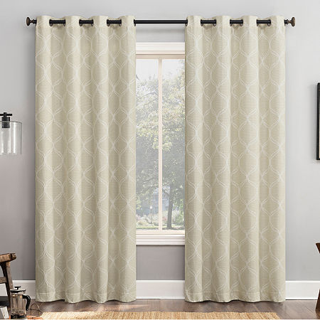 Click here for Sun Zero Tikal Woven Ogee Grommet Top 100 Blackout... prices