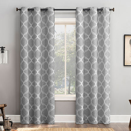 Click here for Sun Zero Tikal Woven Ogee Grommet Top 100 Blackout... prices