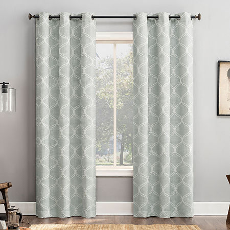 Click here for Sun Zero Tikal Woven Ogee Grommet Top 100 Blackout... prices
