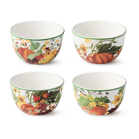 Certified International Harvest Fields Ice Cream Bowls  Set of 4 - Miscellaneous