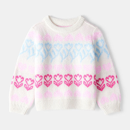 Click here for Carters Toddler Girls Round Neck Long Sleeve Pullo... prices
