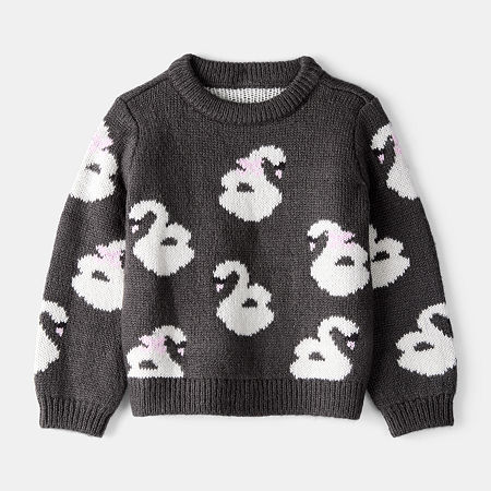 Click here for Carters Toddler Girls Round Neck Long Sleeve Pullo... prices