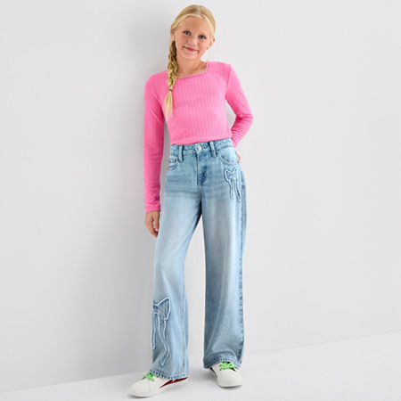 Click here for Thereabouts Little & Big Kid Girls Wide Leg Jean... prices