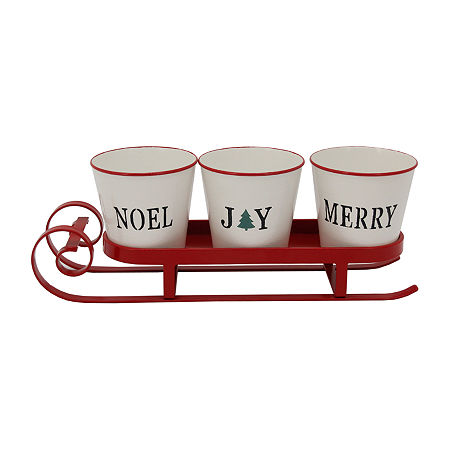 Click here for Northlight 18.75 Red Sleigh With Sentiment Buckets... prices