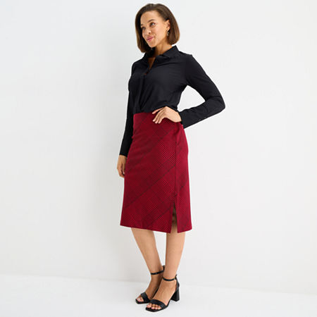 Click here for Liz Claiborne Womens Mid Rise Pencil Skirt  6  Red prices