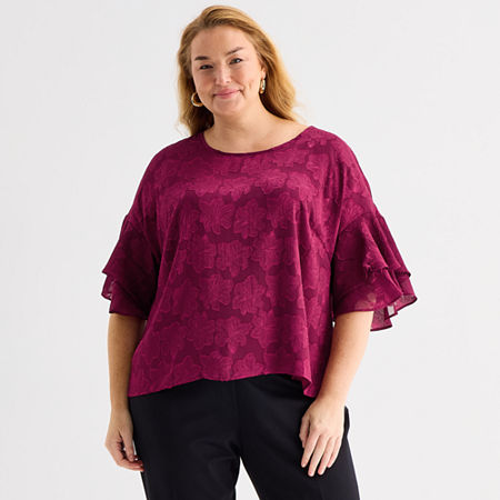 Click here for Liz Claiborne Womens Crew Neck Short Sleeve Plus B... prices