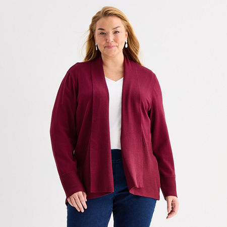 Click here for Liz Claiborne Womens Long Sleeve Open Front Plus C... prices