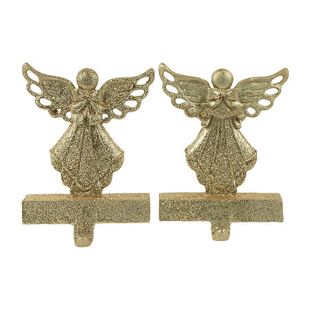 Click here for Northlight Gold Angel Glittered 5.5in 2-pc. Christ... prices
