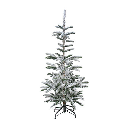 Click here for Northlight Slim Flocked Nordmann Fir 7 1/2 Foot Fi... prices