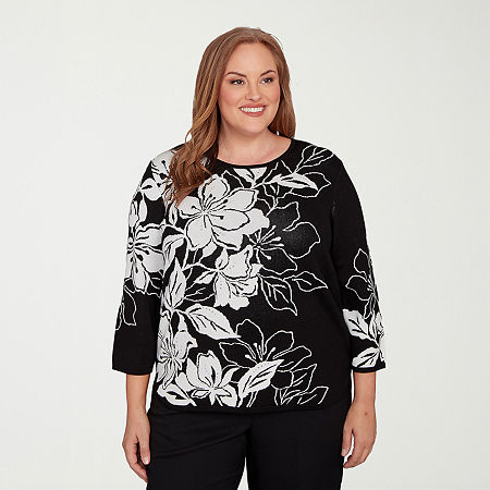 Click here for Alfred Dunner Plus Business As Usual Womens Crew N... prices