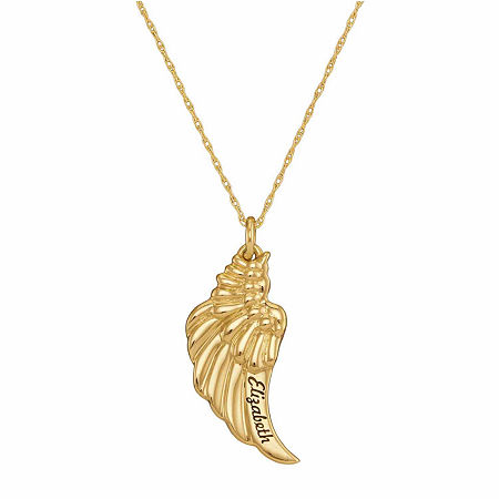 Click here for Personalized Angel Wing Pendant Necklace  One Size... prices
