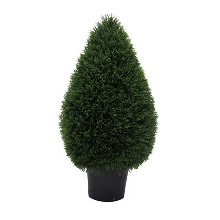 Click here for Vickerman 36Hx20D Cedar Tteardrop Shaped Bush ina... prices